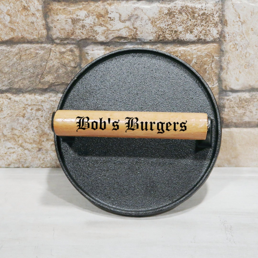 Personalized Burger Press: Engraved Cast Iron Meat Weight, BBQ Gift - Etsy