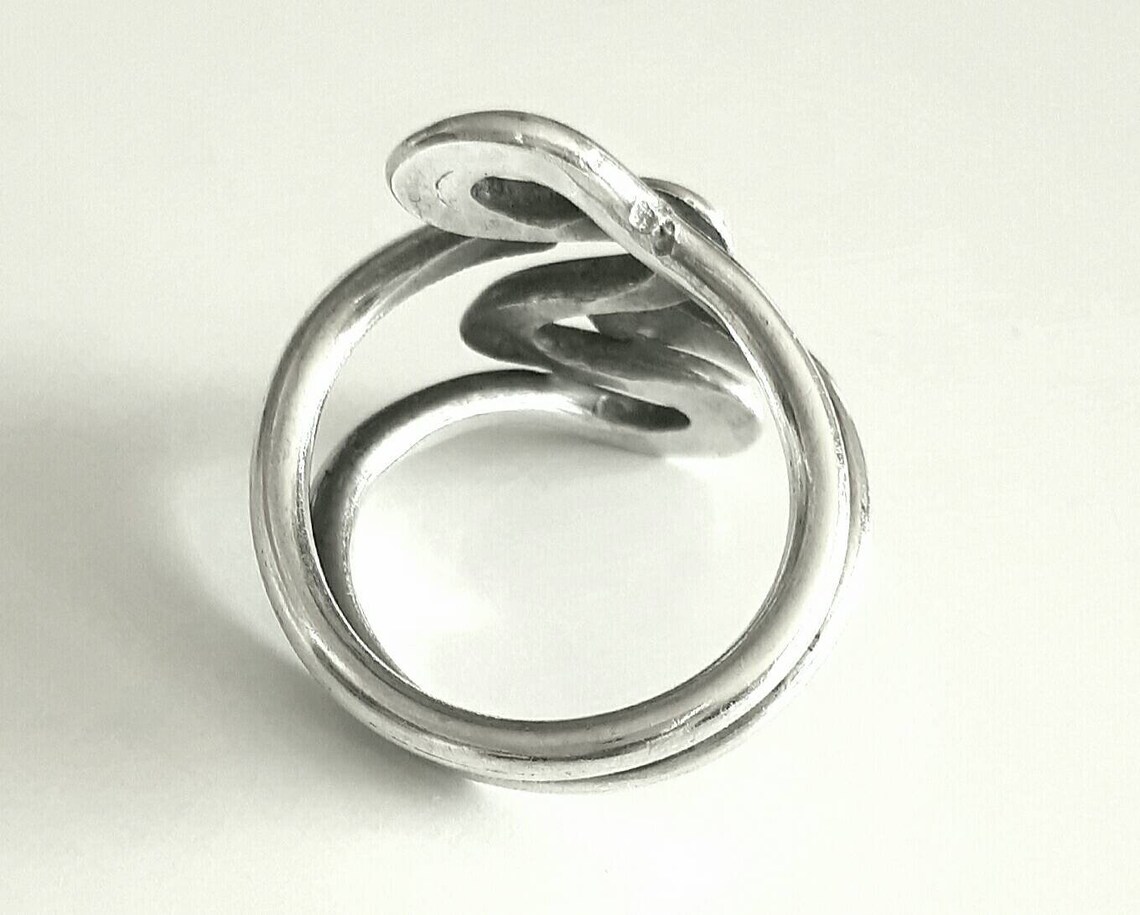 Hand Made Sterling Silver Ring from the 70s Free shipping | Etsy