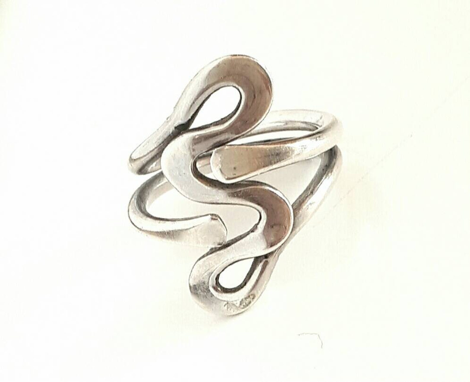 Hand Made Sterling Silver Ring from the 70s Free shipping | Etsy