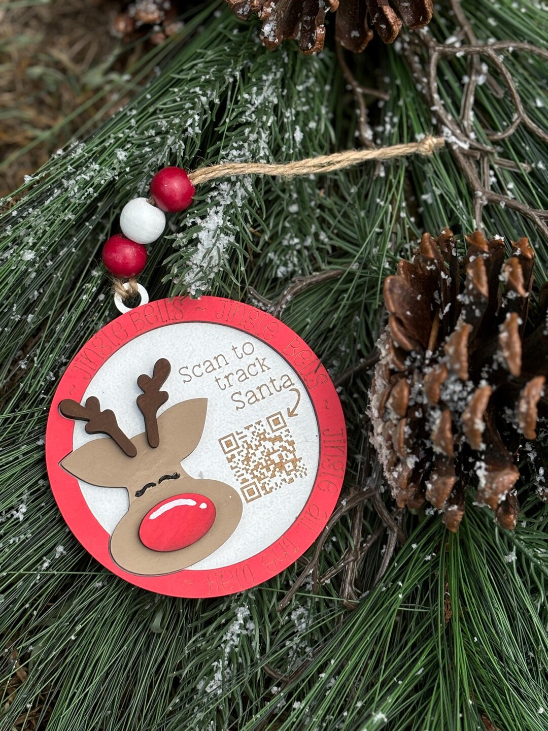 Christmas Countdown Ornament, Santa Tracker Ornament, Personalized ...
