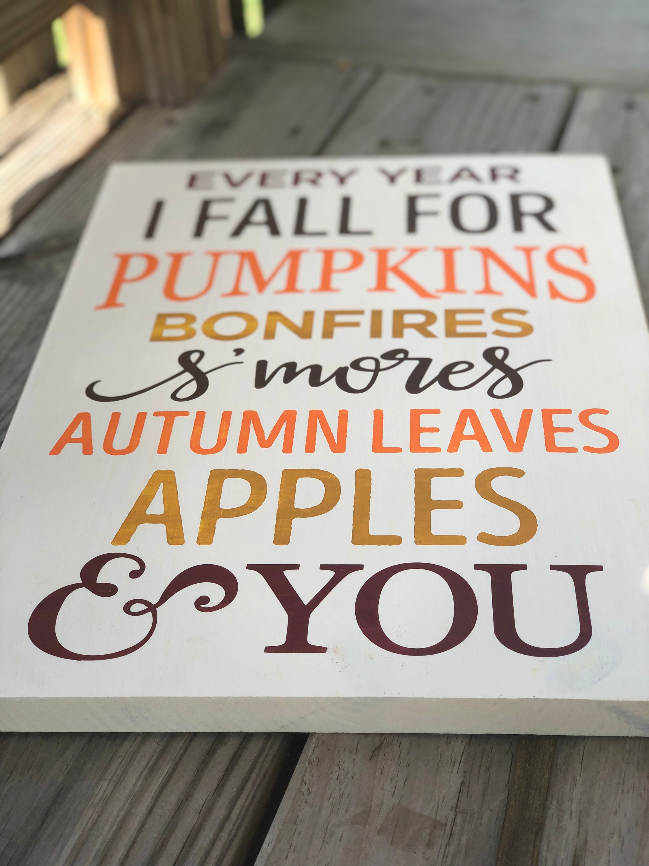 I Fall for You Sign | Etsy