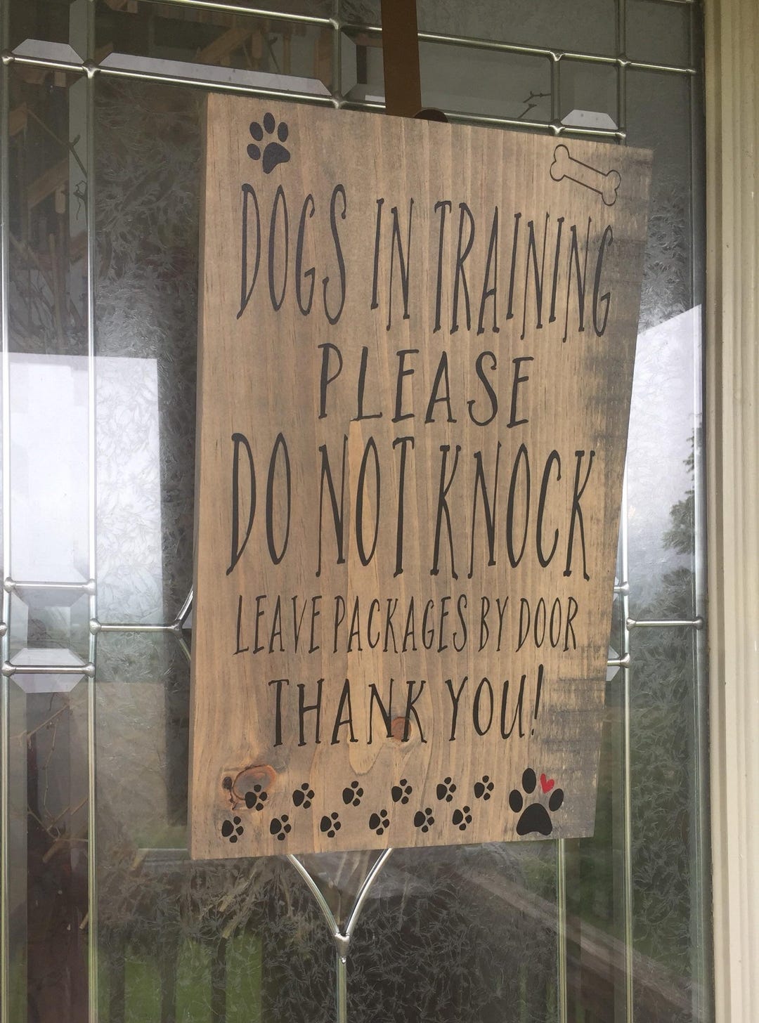 Dogs in Training, Do Not Knock Sign, Porch Sign - Etsy