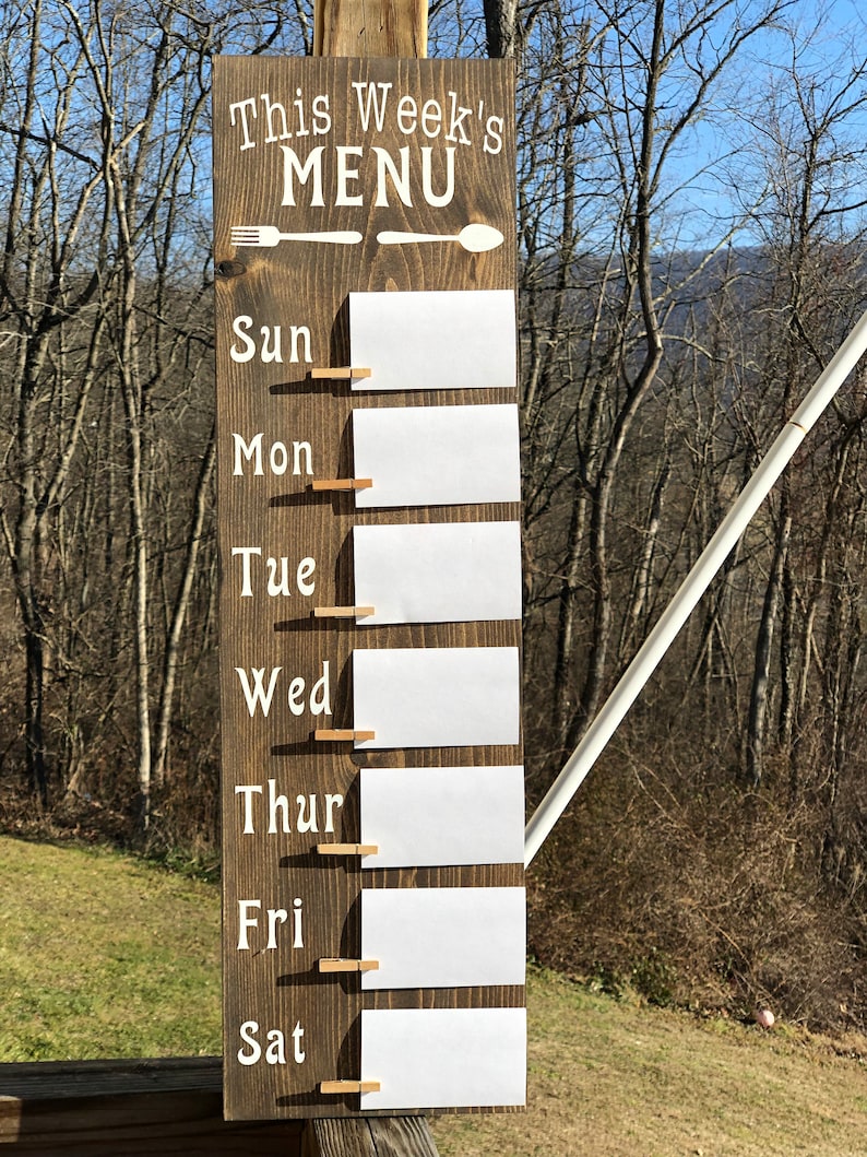 Weekly Menu Board Cafe Menu Board Menu Board Menu Planner - Etsy