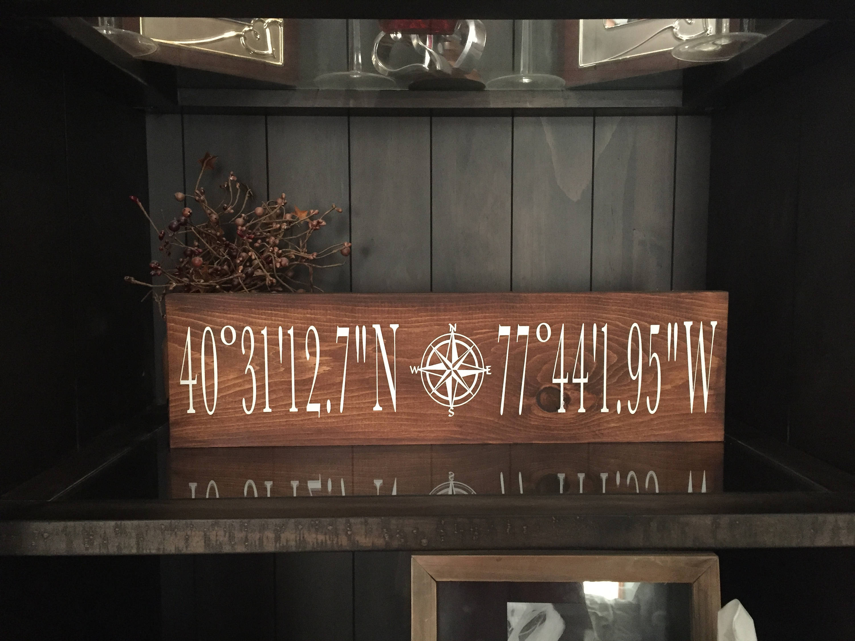 Latitude Wooden Sign Personalized Latitude Longitude Sign | Etsy