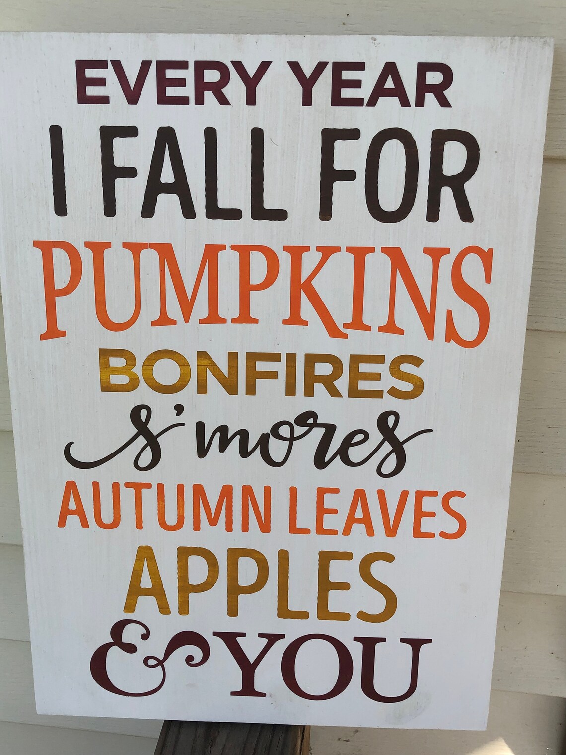 I Fall for You Sign | Etsy