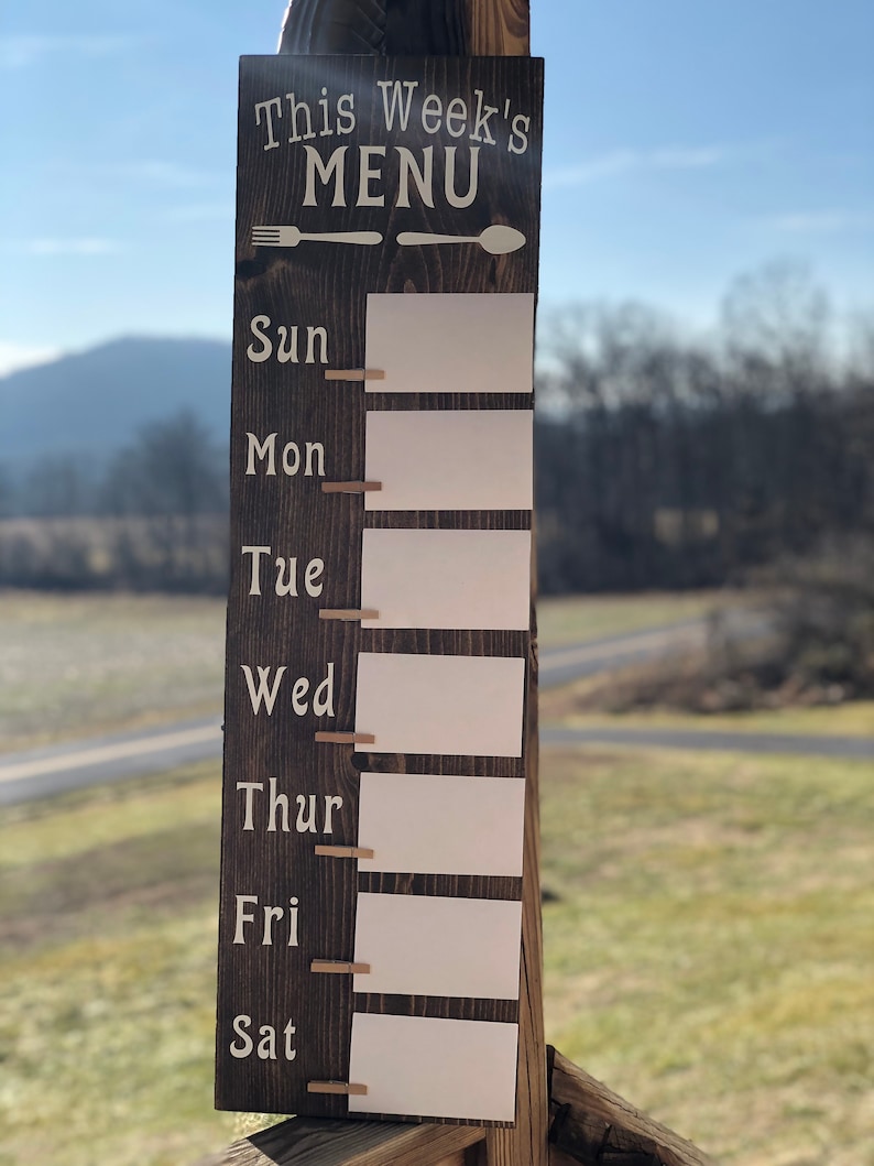 Weekly Menu Board Cafe Menu Board Menu Board Menu Planner - Etsy