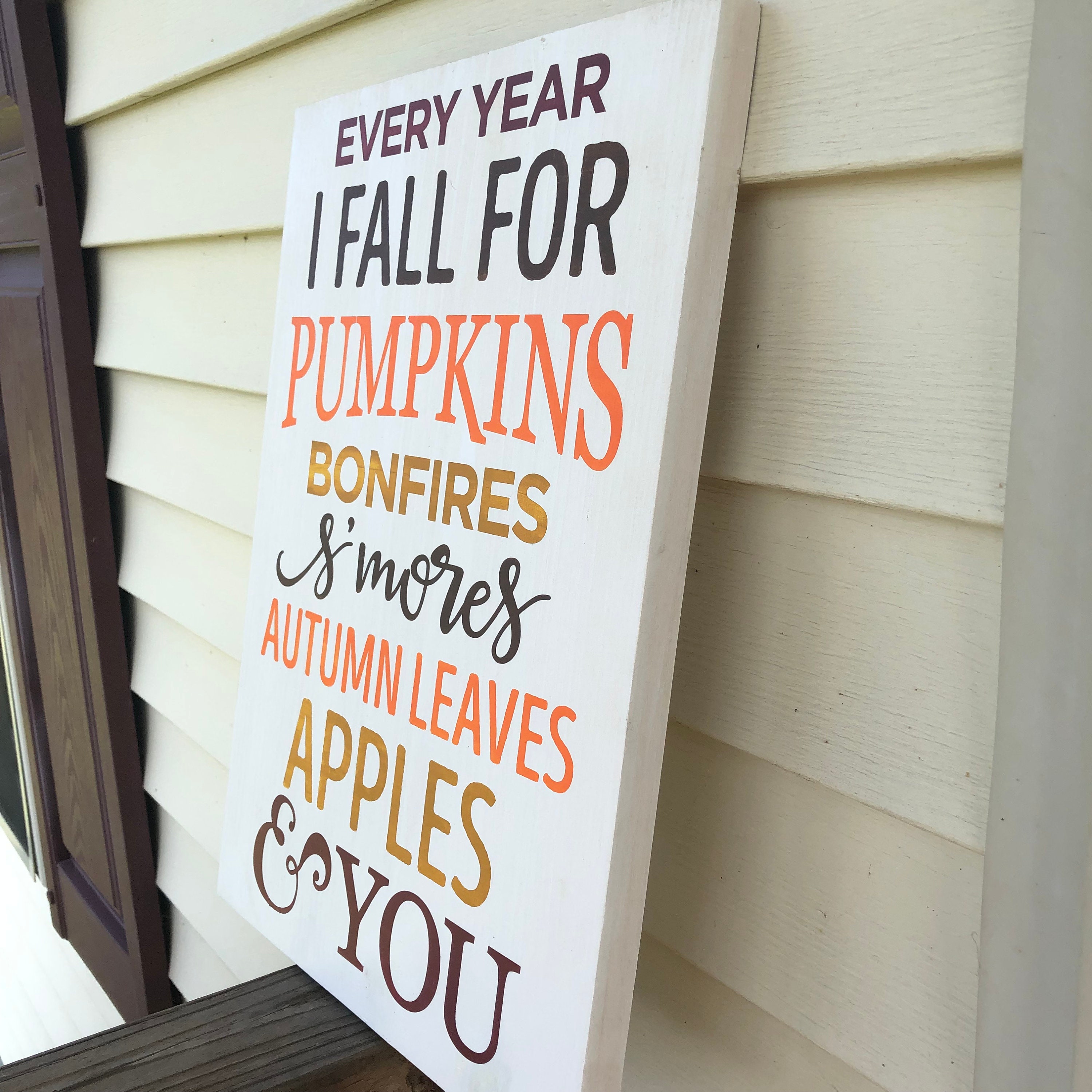 I Fall for You Sign | Etsy