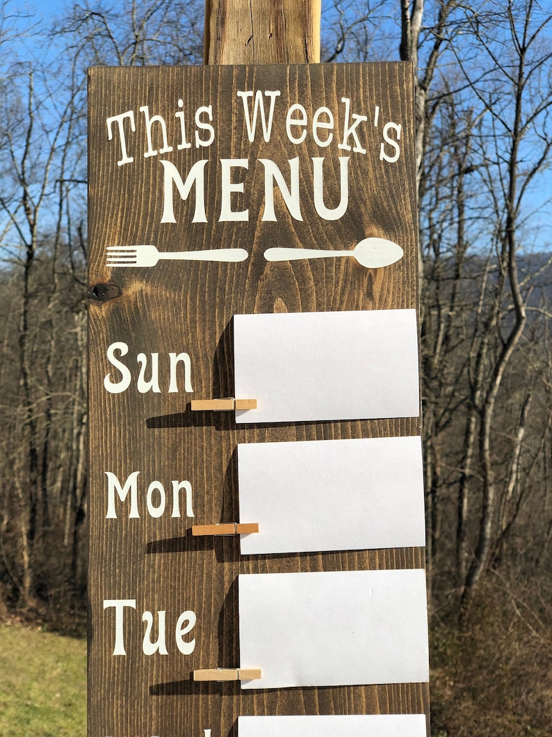 Weekly Menu Board Cafe Menu Board Menu Board Menu Planner - Etsy