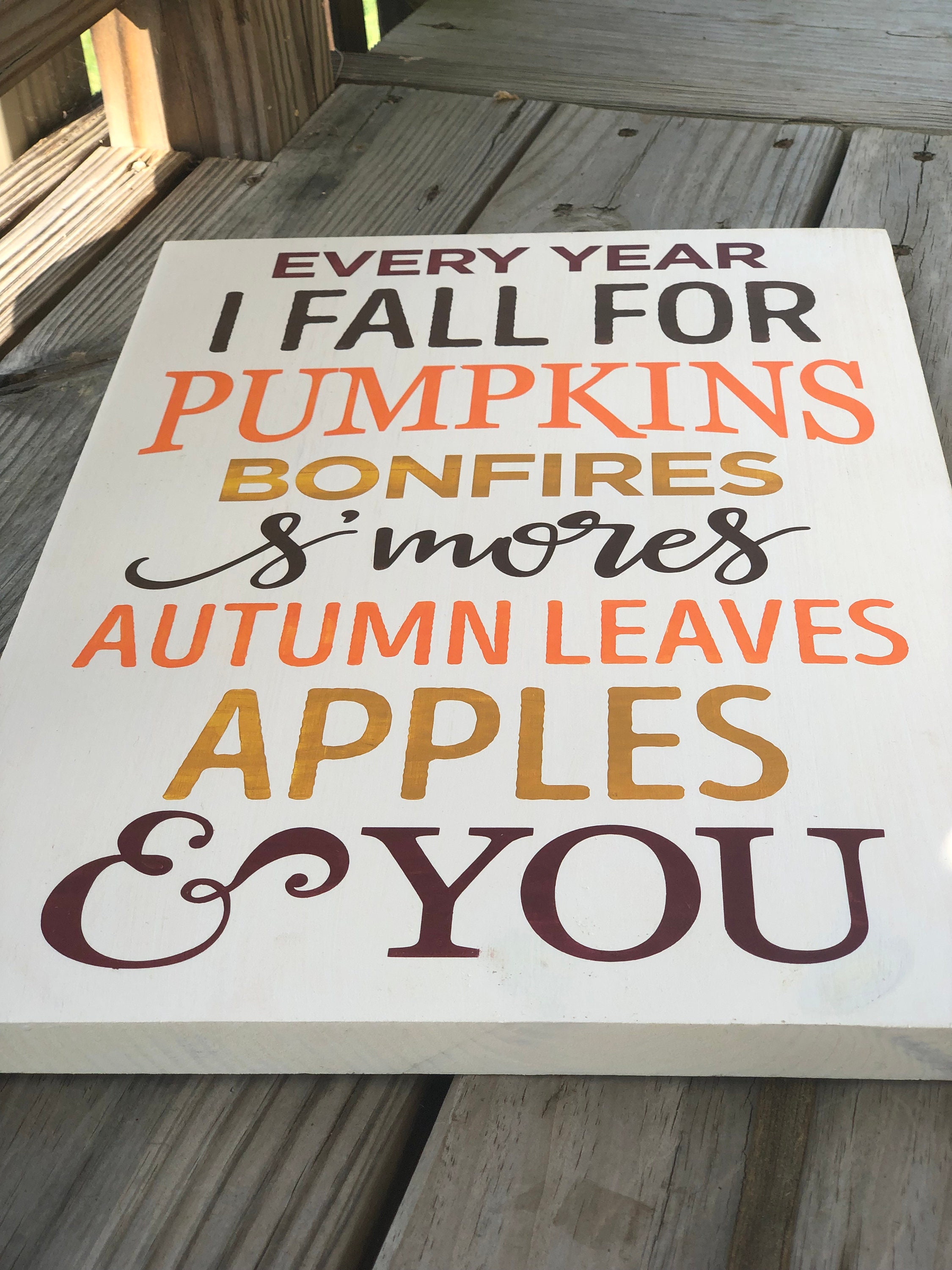 I Fall for You Sign | Etsy