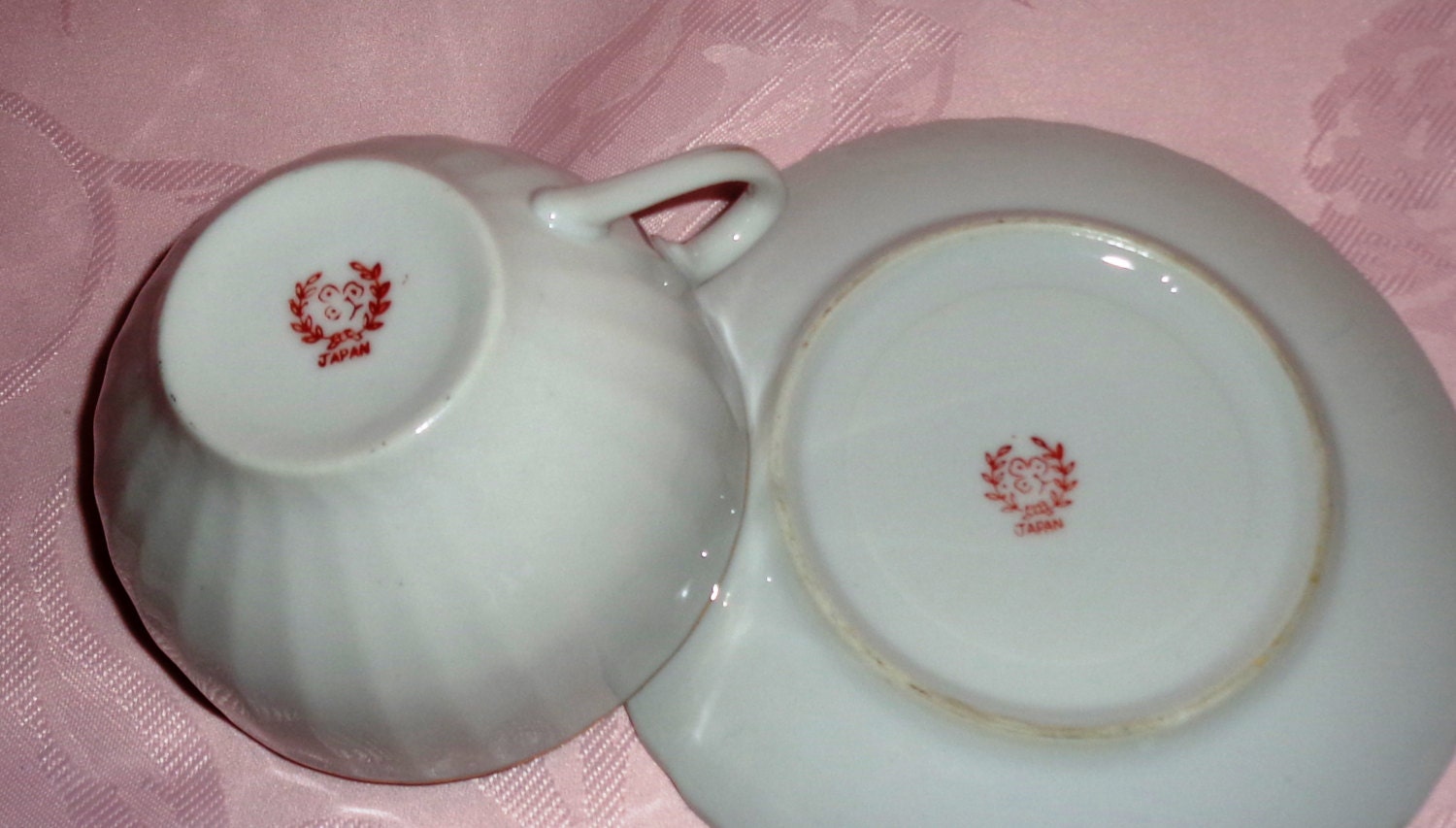Vintage Nippon Yoko Boeki Co. Porcelain Scallop Textured Teacup and ...