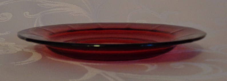 Vintage Royal Ruby Red Depression Glass Bread and Butter Plate - Anchor ...
