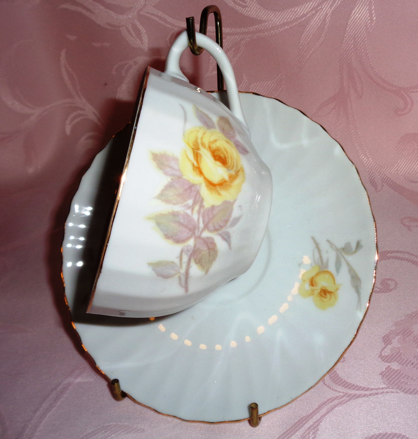 Vintage Nippon Yoko Boeki Co. Porcelain Scallop Textured Teacup and ...