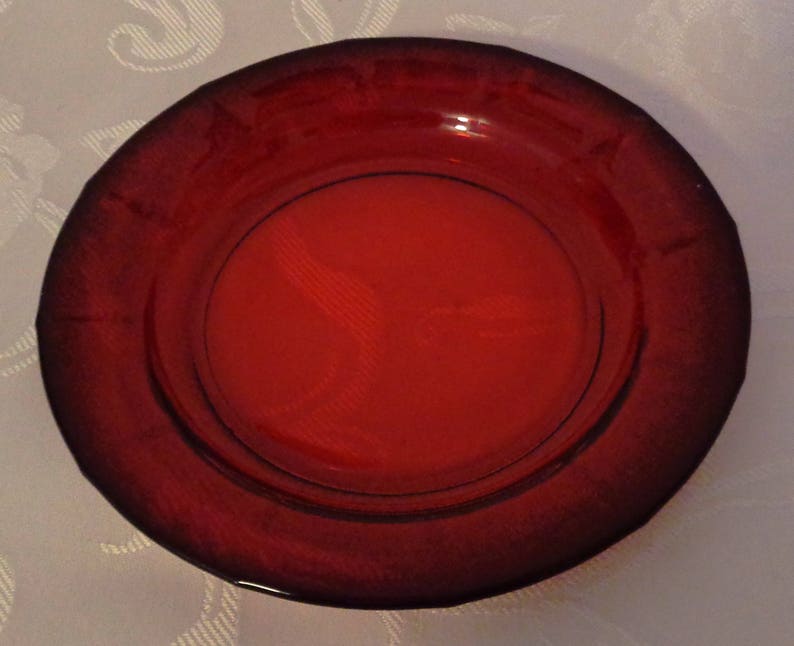Vintage Royal Ruby Red Depression Glass Bread and Butter Plate - Anchor ...