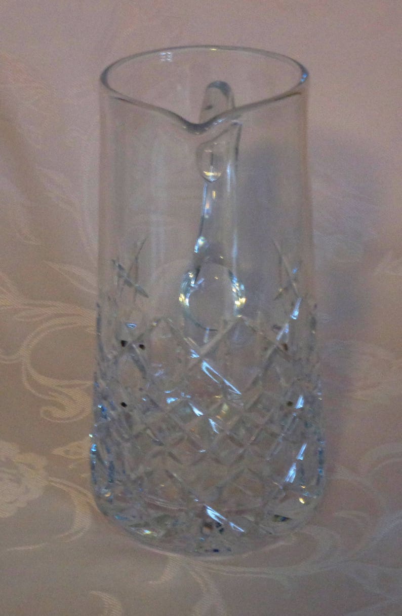 Vintage Lead Crystal Cut Glass Opera Water Pitcher - Etsy