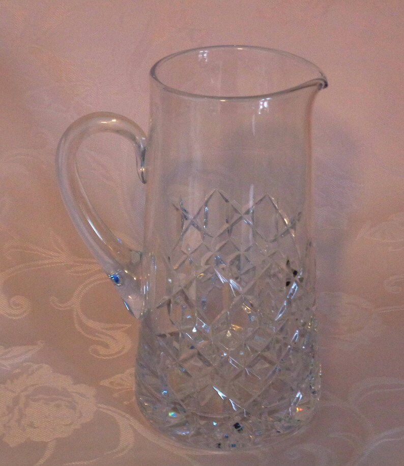 Vintage Lead Crystal Cut Glass Opera Water Pitcher - Etsy