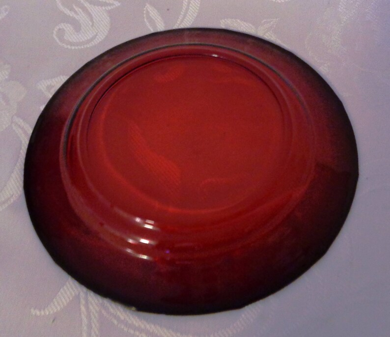 Vintage Royal Ruby Red Depression Glass Bread and Butter Plate - Anchor ...