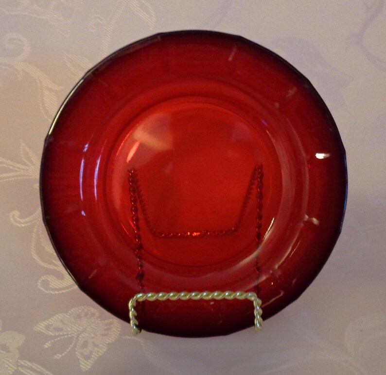 Vintage Royal Ruby Red Depression Glass Bread and Butter Plate - Anchor ...