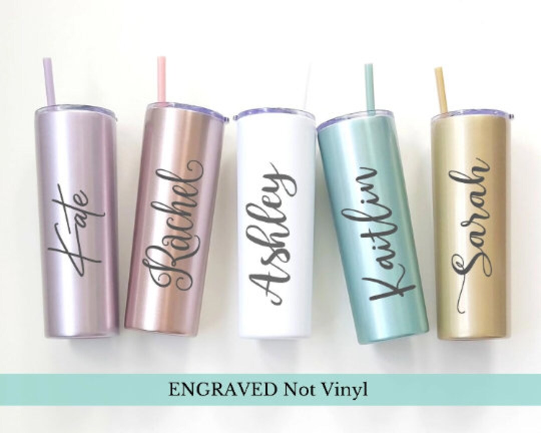 Tumbler With Straw Personalized Tumbler Custom Bridesmaid - Etsy