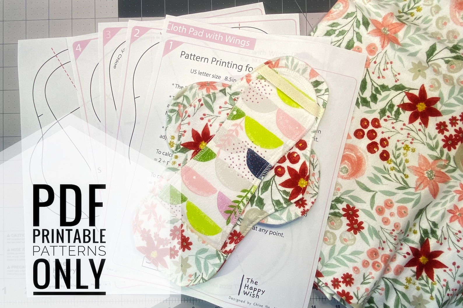 Printable Cloth Pad Sewing Pattern PDF Sewing Pattern for - Etsy