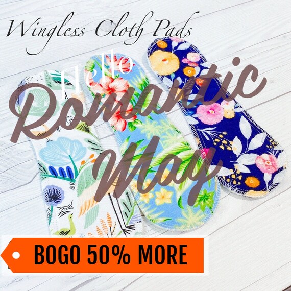 Wingless Pads Extra Thick Layers Reusable Cloth Pads 4 Ply | Etsy