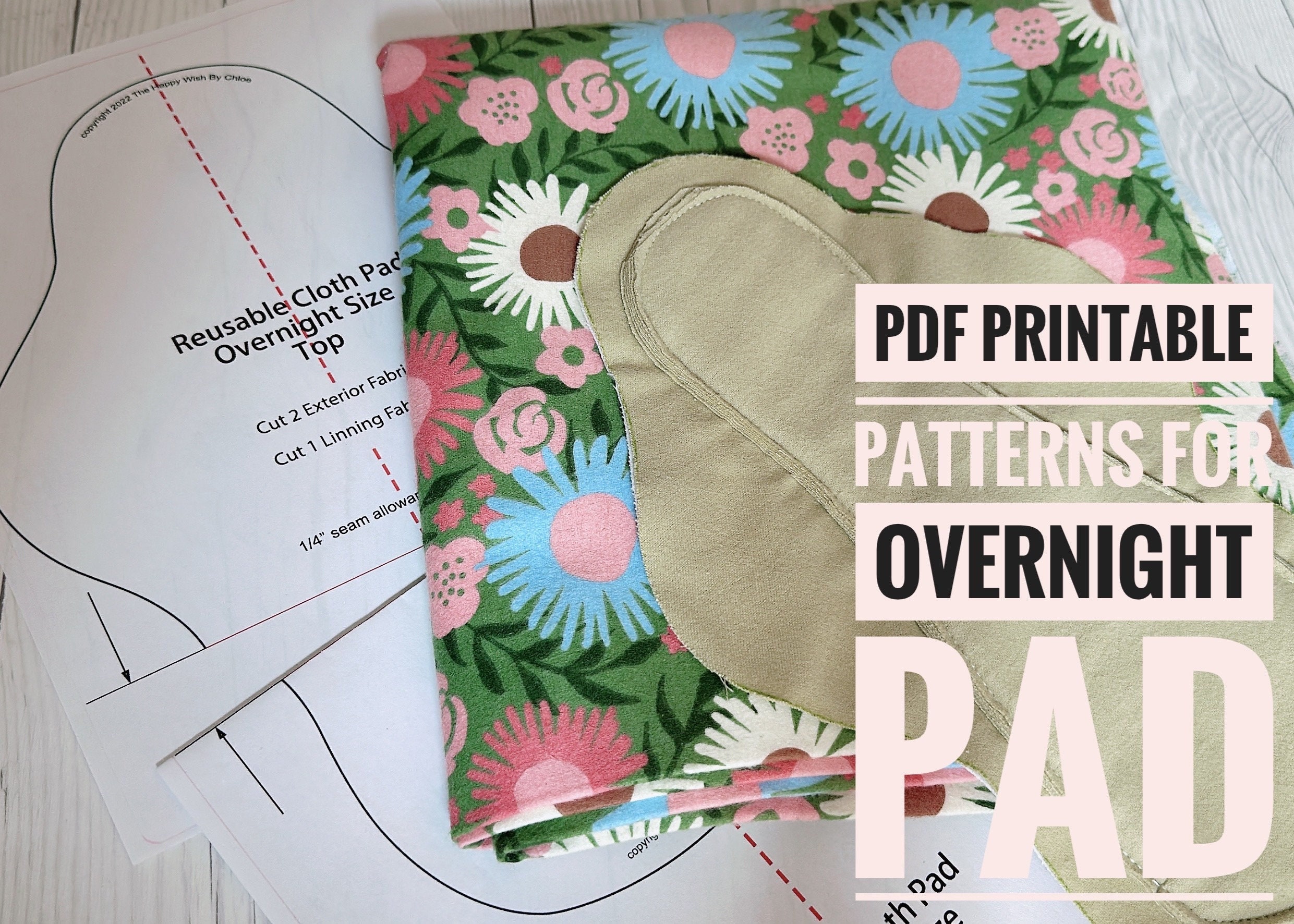 Overnight Cloth Pad Pattern