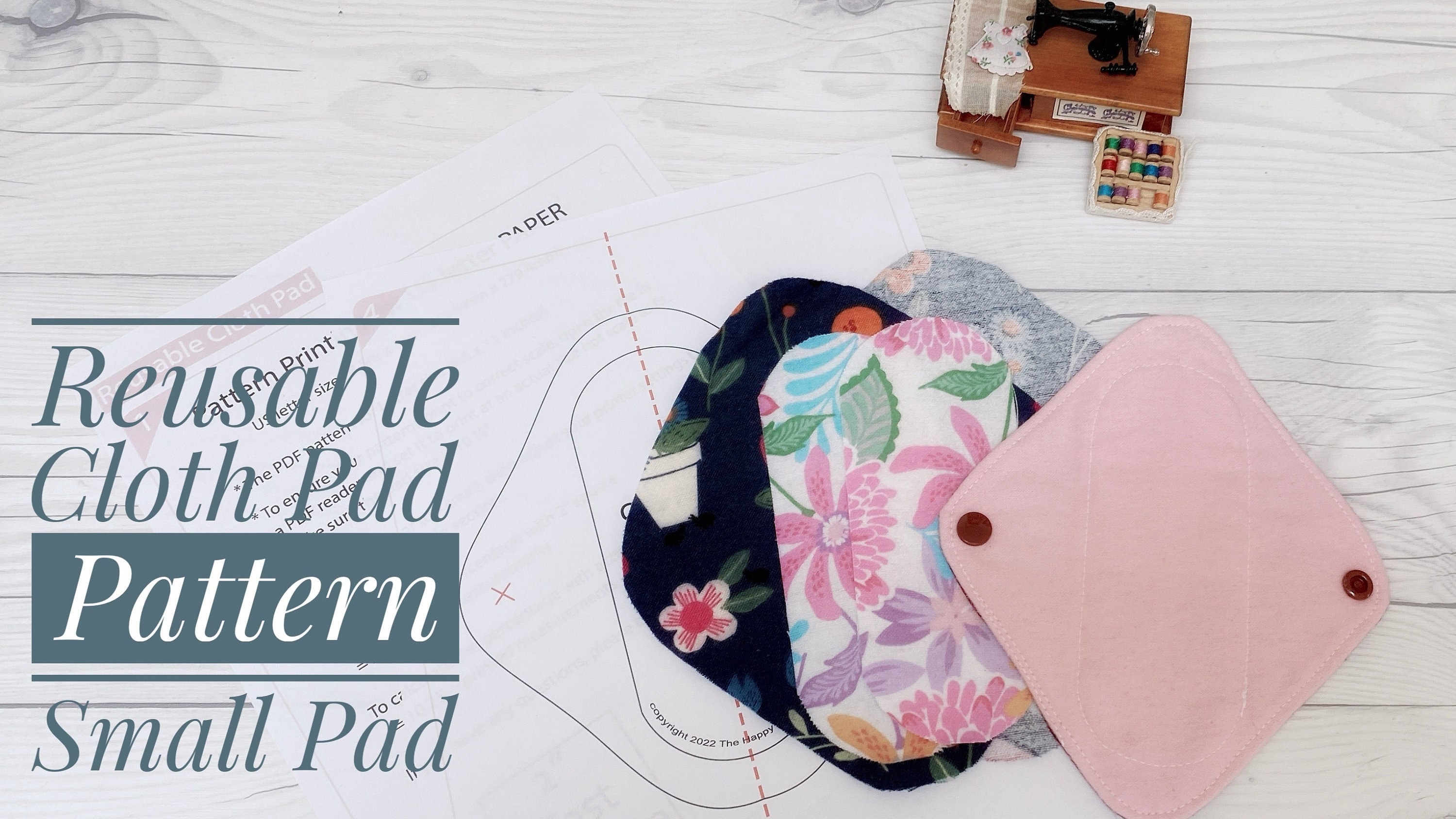 Reusable Cloth Pad Sewing Pattern – Small Pantiliner DIY (PDF Pattern ...