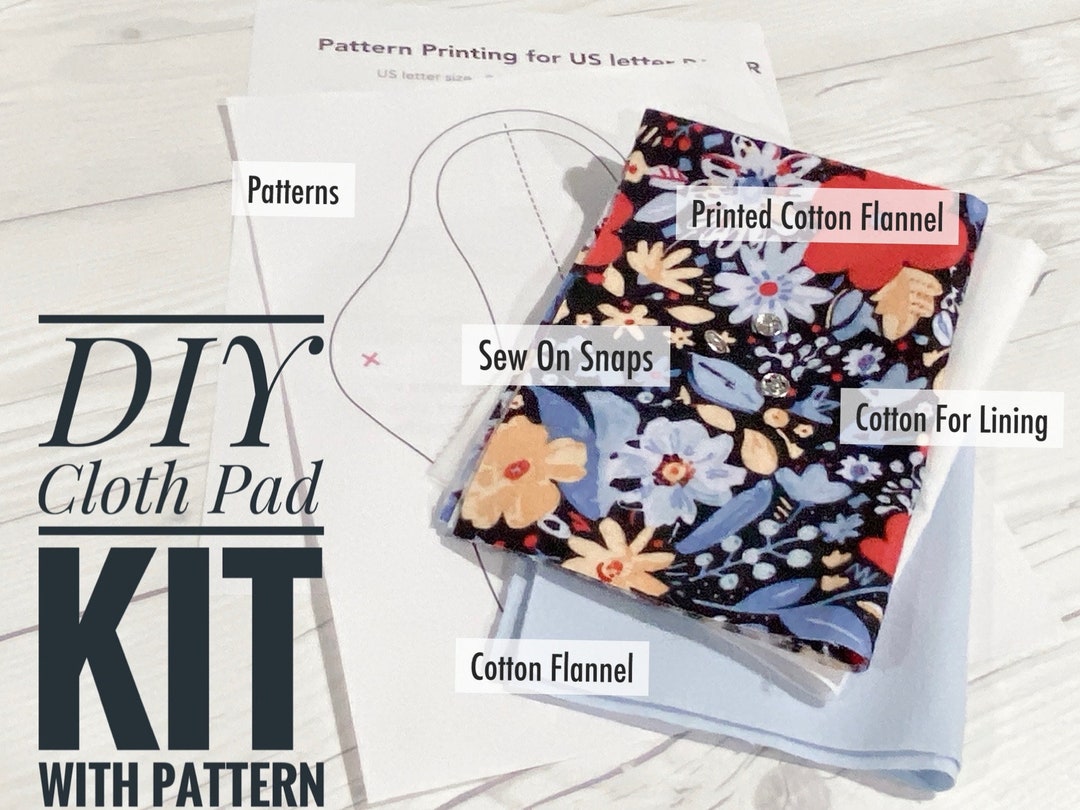 DIY Cloth Pad Kit With Pattern + Instructions - Make Your Own Cloth Pad ...