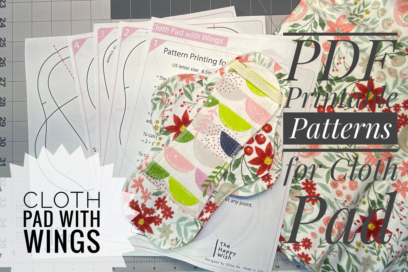 Printable Cloth Pad Sewing Pattern PDF Sewing Pattern for - Etsy