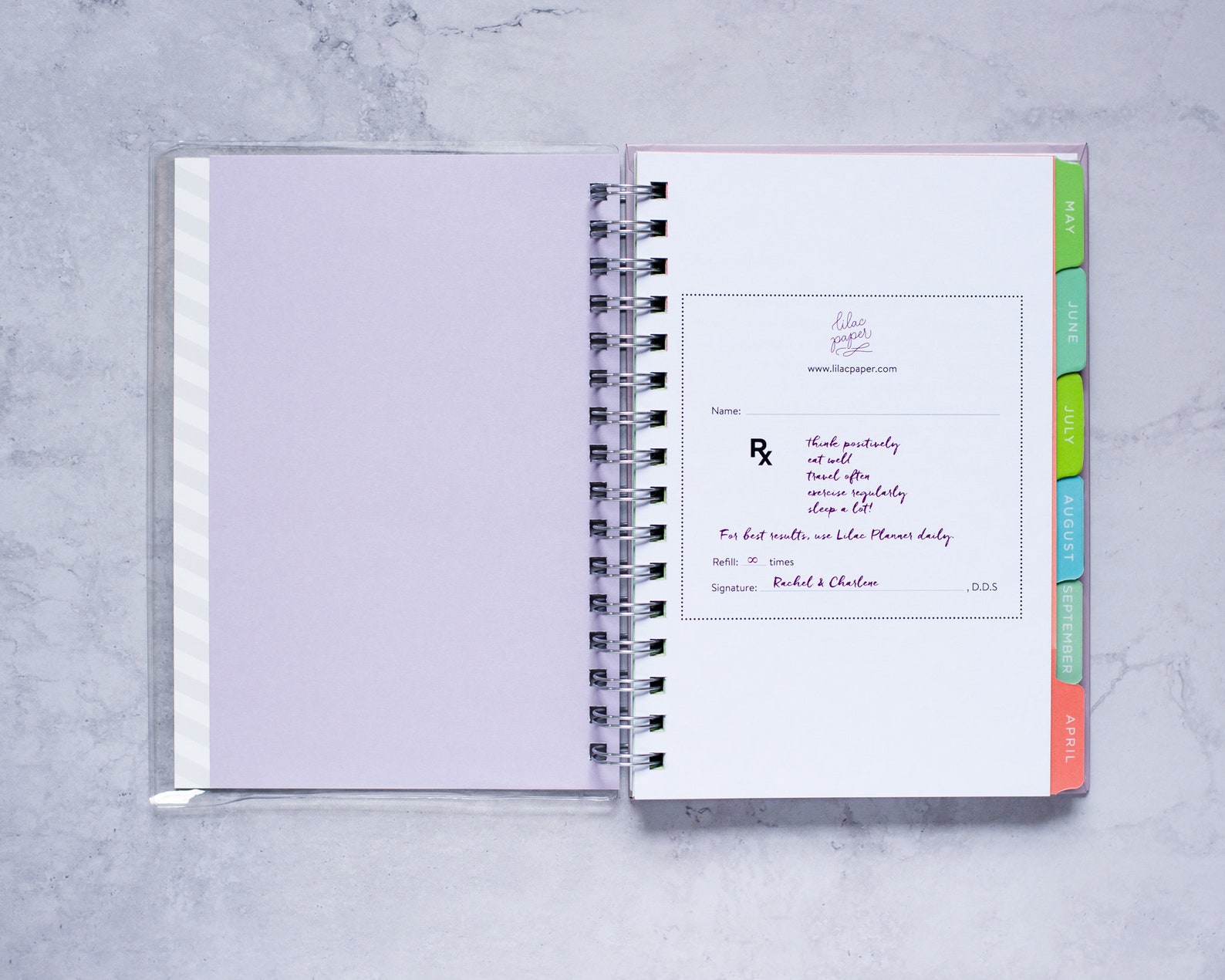 Lilac Planner Sebastian Color Dental and Dental Hygiene Student Planner ...