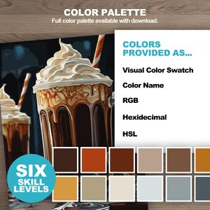 Color by Number for Adults Printable Root Beer Float Coloring Page ...