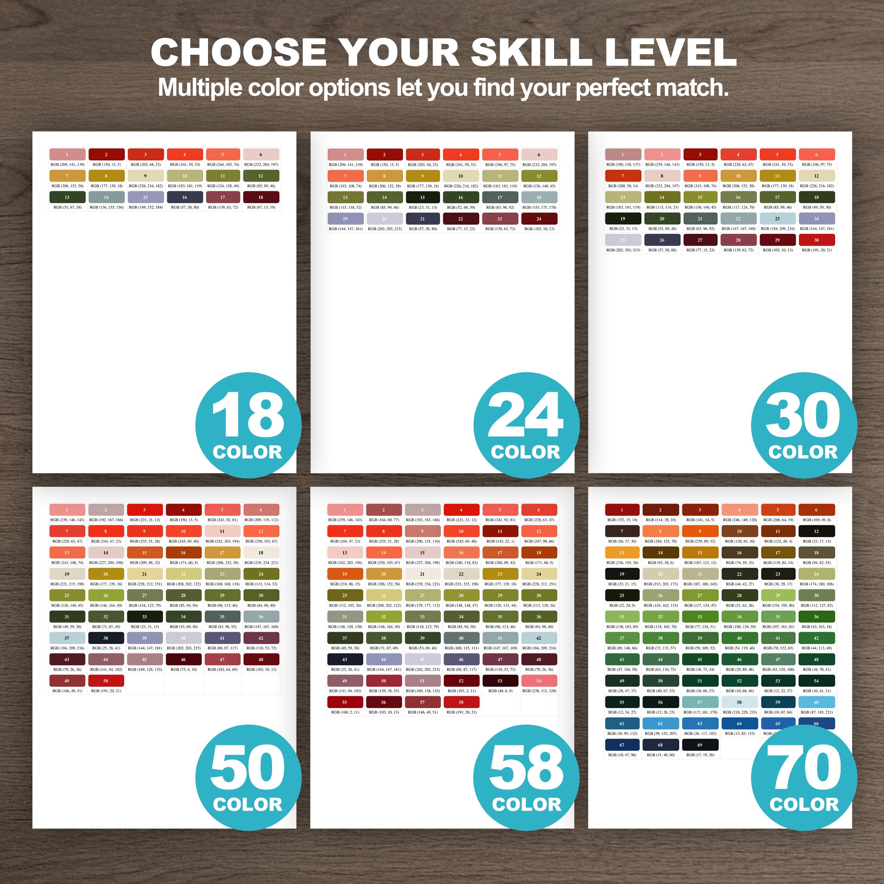 Color by Number Summer (6 Skill Levels): Watermelon Paint by Numbers ...