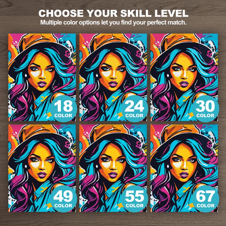 Color by Number Graffiti Girl Woman Portrait Painting by Numbers ...