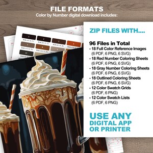 Color by Number for Adults Printable Root Beer Float Coloring Page ...