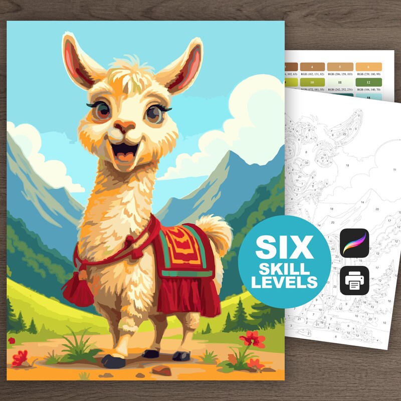 Llama Painting - Etsy