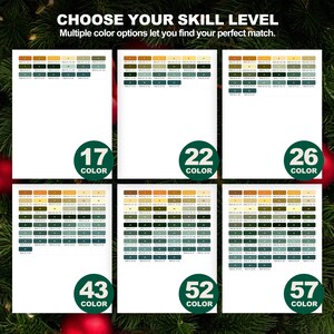 Color by Number Christmas Tree Painting by Numbers Printable Xmas ...