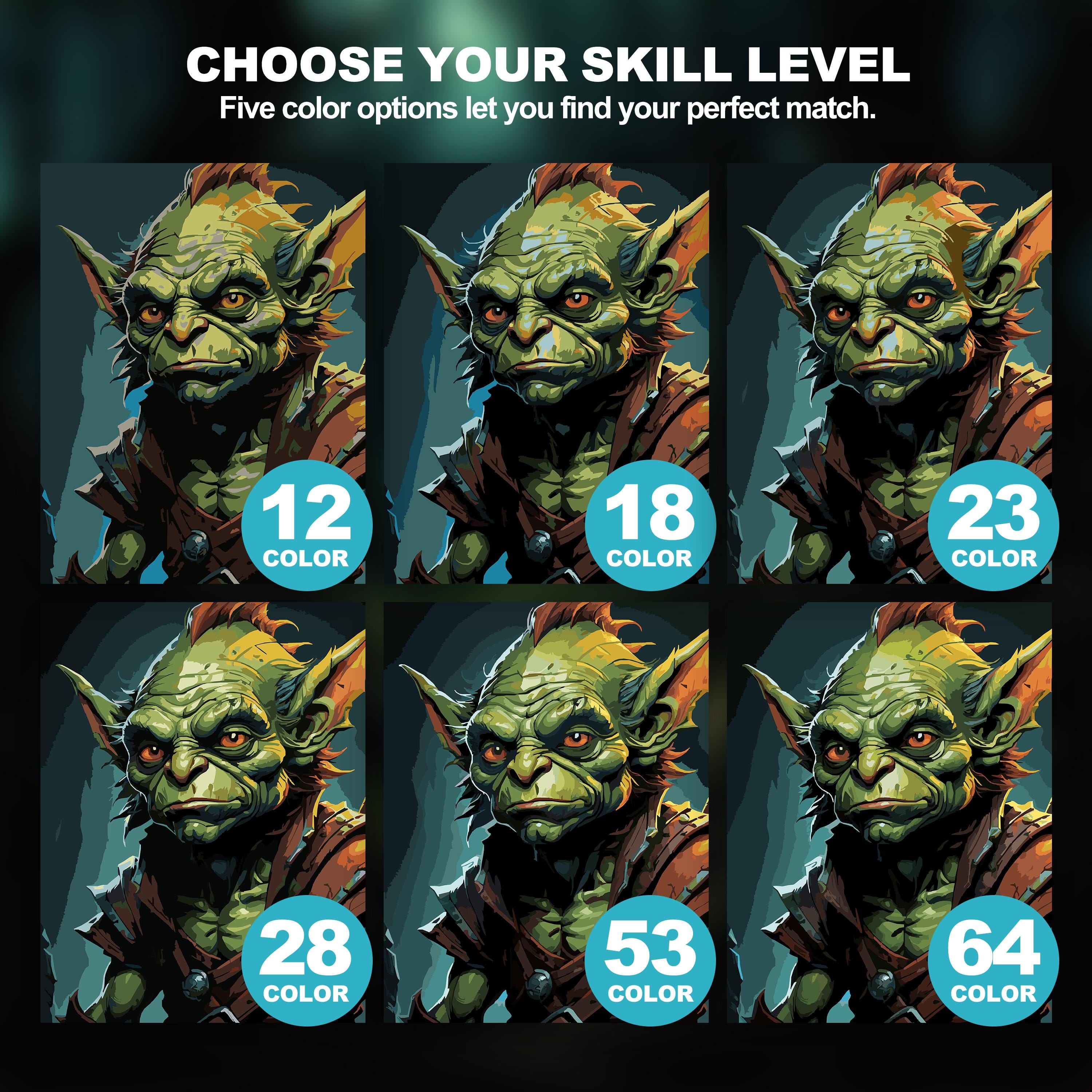 Goblin Color by Number (6 Skill Levels) | Printable and Digital ...