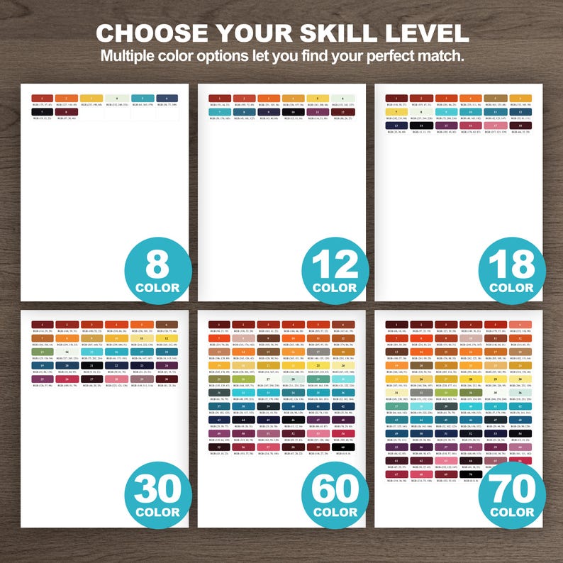 Color by Number Lion (6 Skill Levels) Digital Download | Printable ...