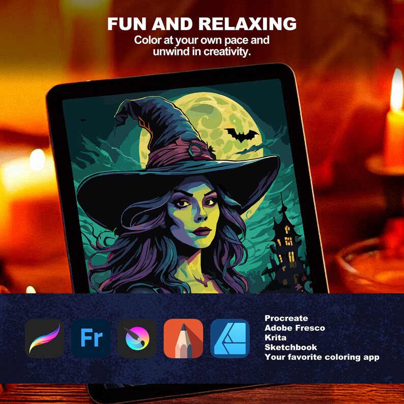 Color by Number Witch: Spooky Halloween Paint by Number Printable With ...