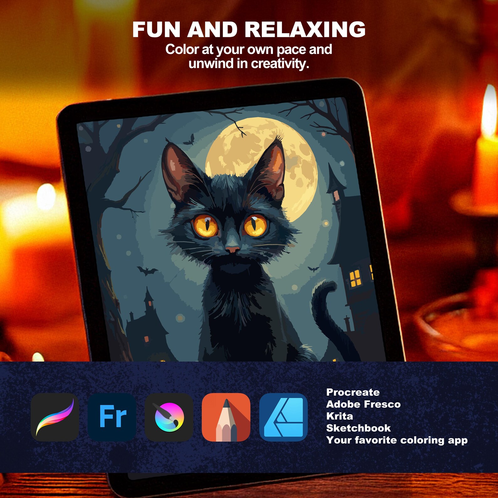 Color by Number Black Cat: Spooky Halloween Paint by Numbers Printable ...