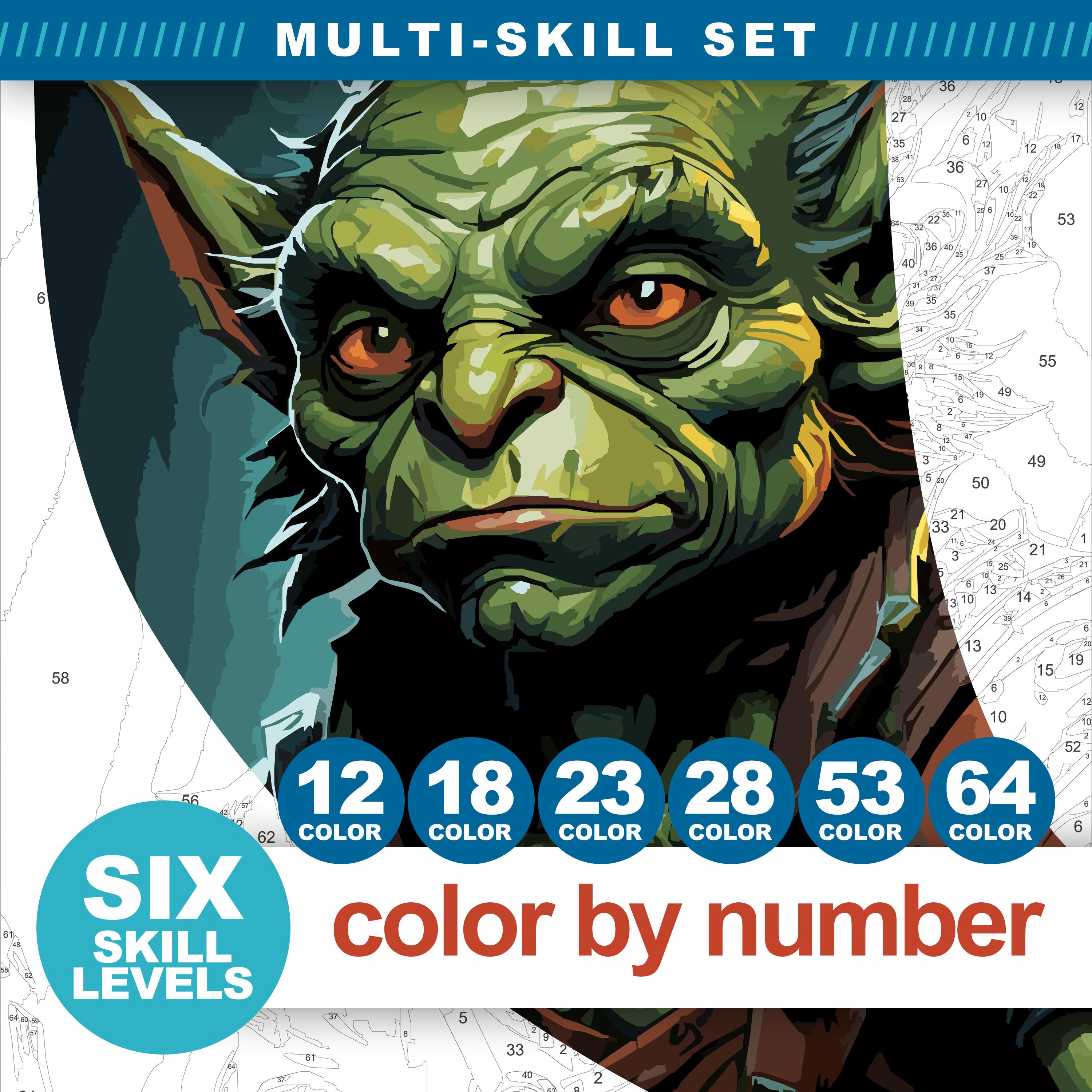 Goblin Color by Number (6 Skill Levels) | Printable and Digital ...