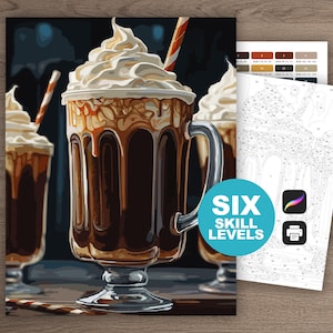 Color by Number for Adults Printable Root Beer Float Coloring Page ...