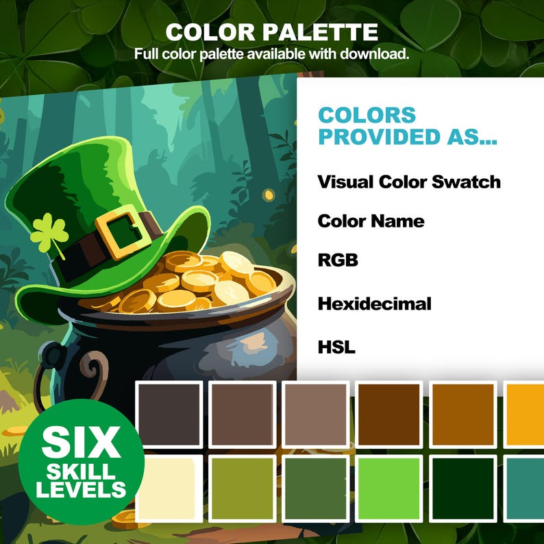 Pot of Gold Paint by Number: Saint Patrick's Day Coloring Pages ...