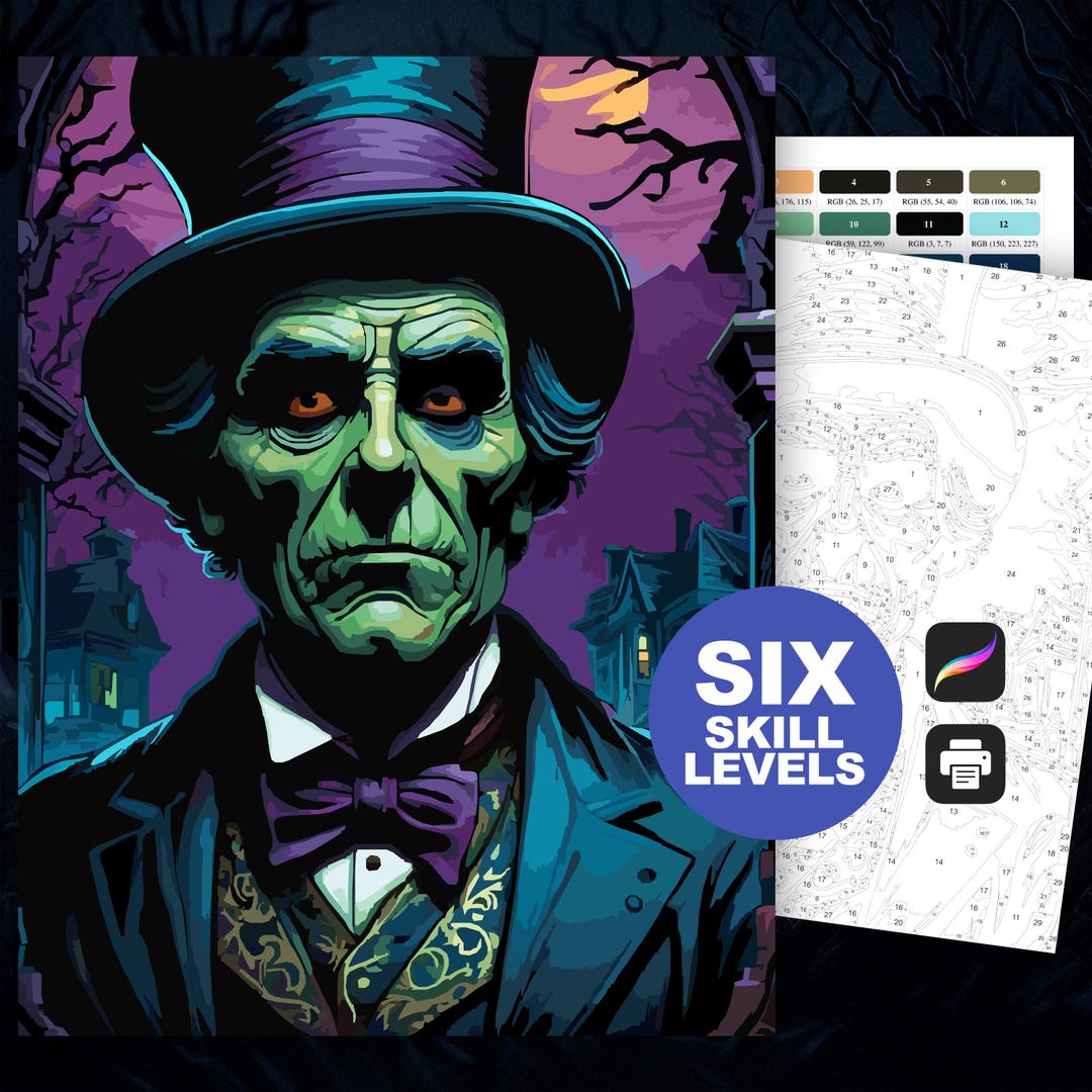 Color by Number Ghost: Spooky Halloween Paint by Numbers Printable ...