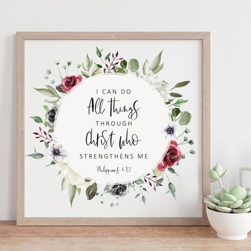I Can Do All Things Scripture Wall Art Philippians 4 13 - Etsy