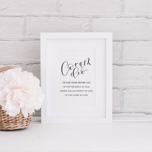 Coram Deo Christian Wall Art for Home Office Church Decor Pastor Gift ...