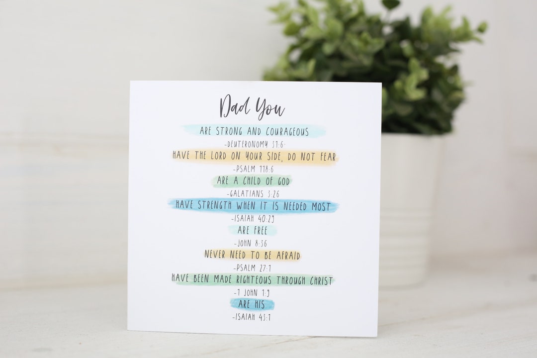 Christian Fathers Day Card | Promises of God Bible Verse Scripture ...