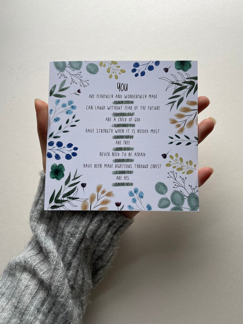 Bible Scripture Promises of God Verse Card Christian Woman - Etsy