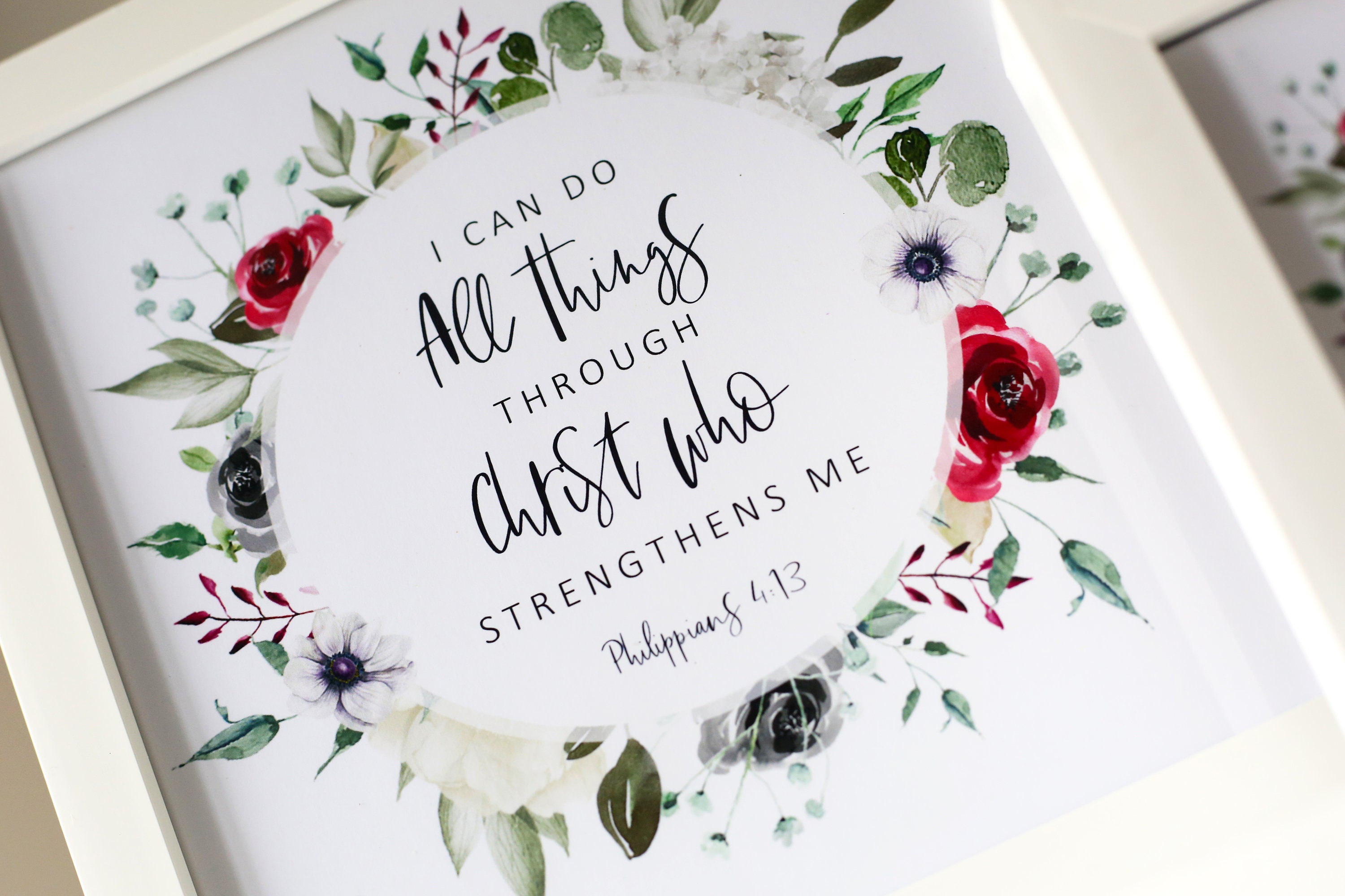 Philippians 4:13 I Can Do All Things Through Christ Print | Etsy UK