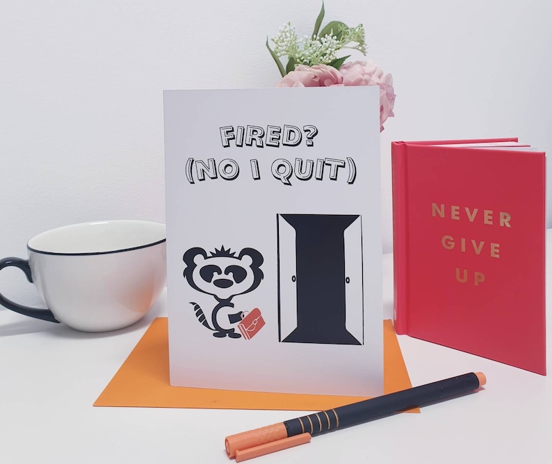 Funny 'I Quit' Greetings Card: Humorous Rhyming Verse - Etsy