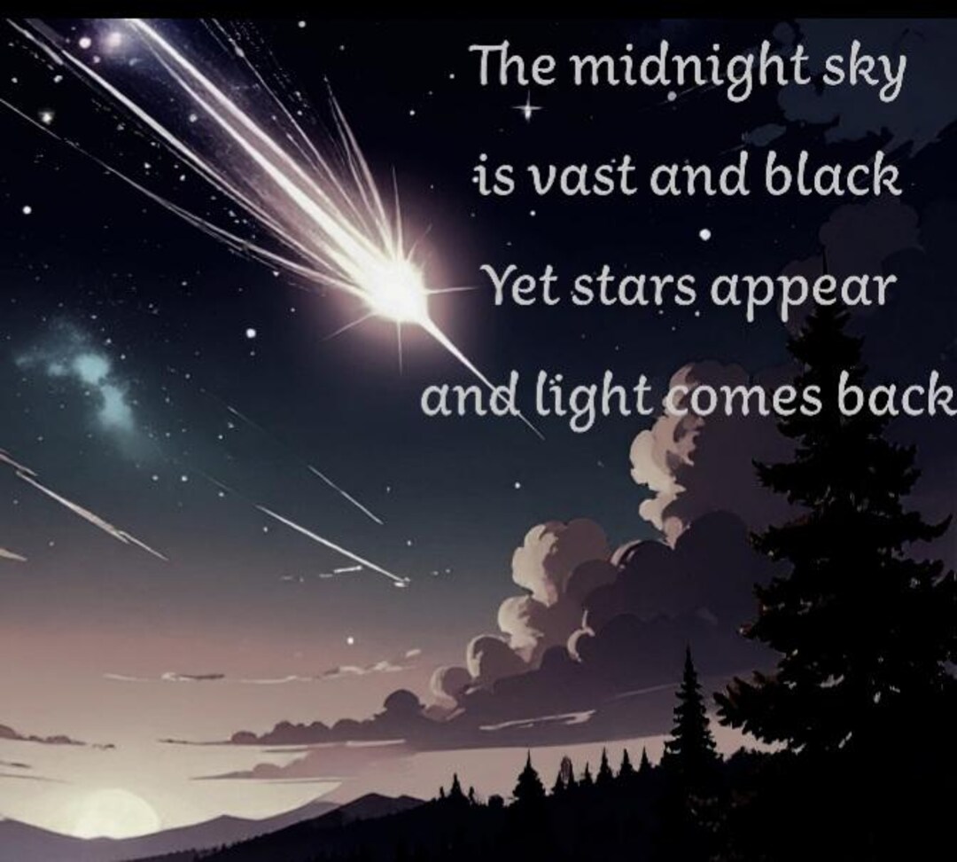 DIGITAL Ecard -midnight Sky Poem (original Poem by Clarabelle ...
